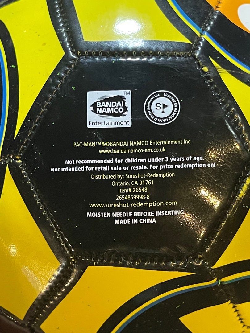 Pac-Man Soccer Ball Bandai Namco Rare Fun Amusement Collectible ...