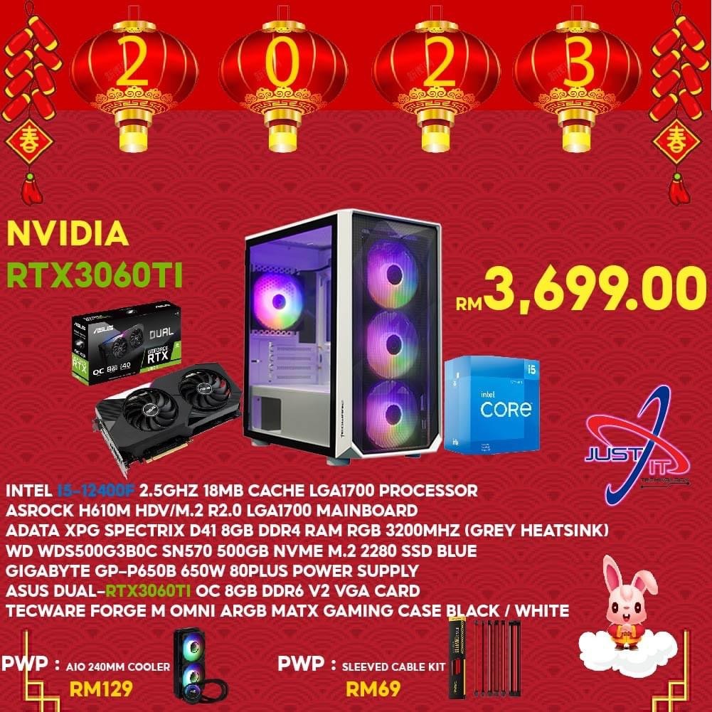 PC GAMING PACKAGE INTEL I5-12400F/NVIDIA RTX3060TI, Computers & Tech ...