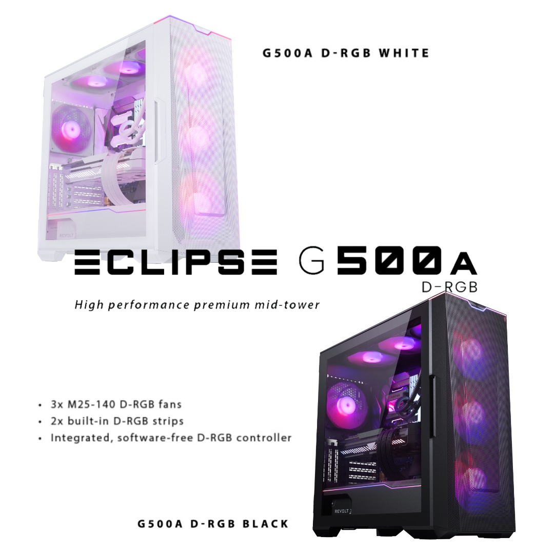 Phanteks ECLIPSE G500A D-RGB | Black | White, Computers & Tech, Parts ...