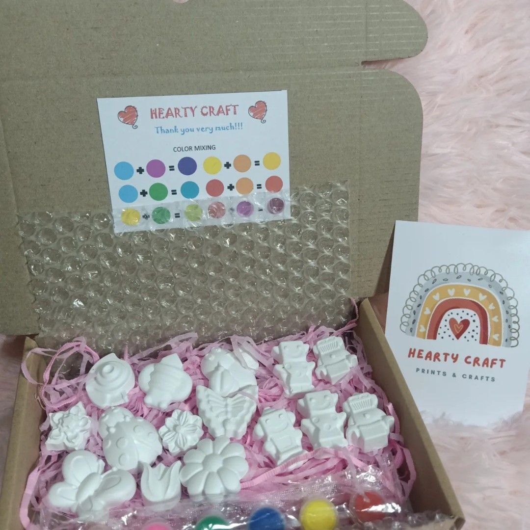 Plaster painting set, Hobbies & Toys, Stationary & Craft, Handmade ...