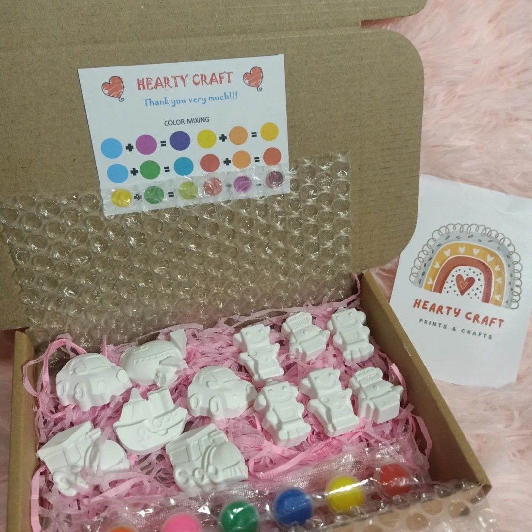 Plaster painting set, Hobbies & Toys, Stationary & Craft, Handmade ...