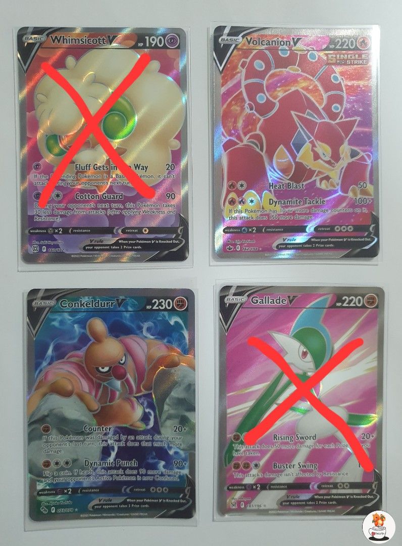 Pokemon TCG - Full Art V (Chilling ReignPokemon Go) - 50 Cards Bundle ...