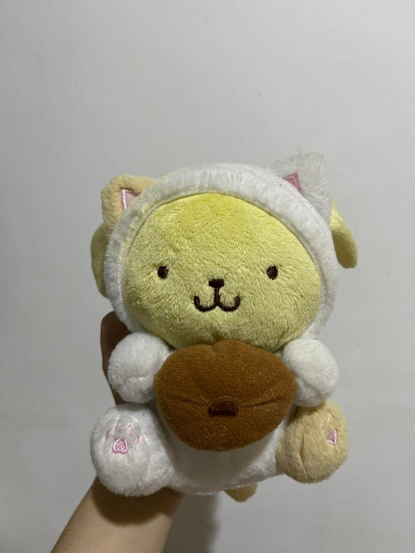 Pompompurin cat neko plushie, Hobbies & Toys, Toys & Games on Carousell