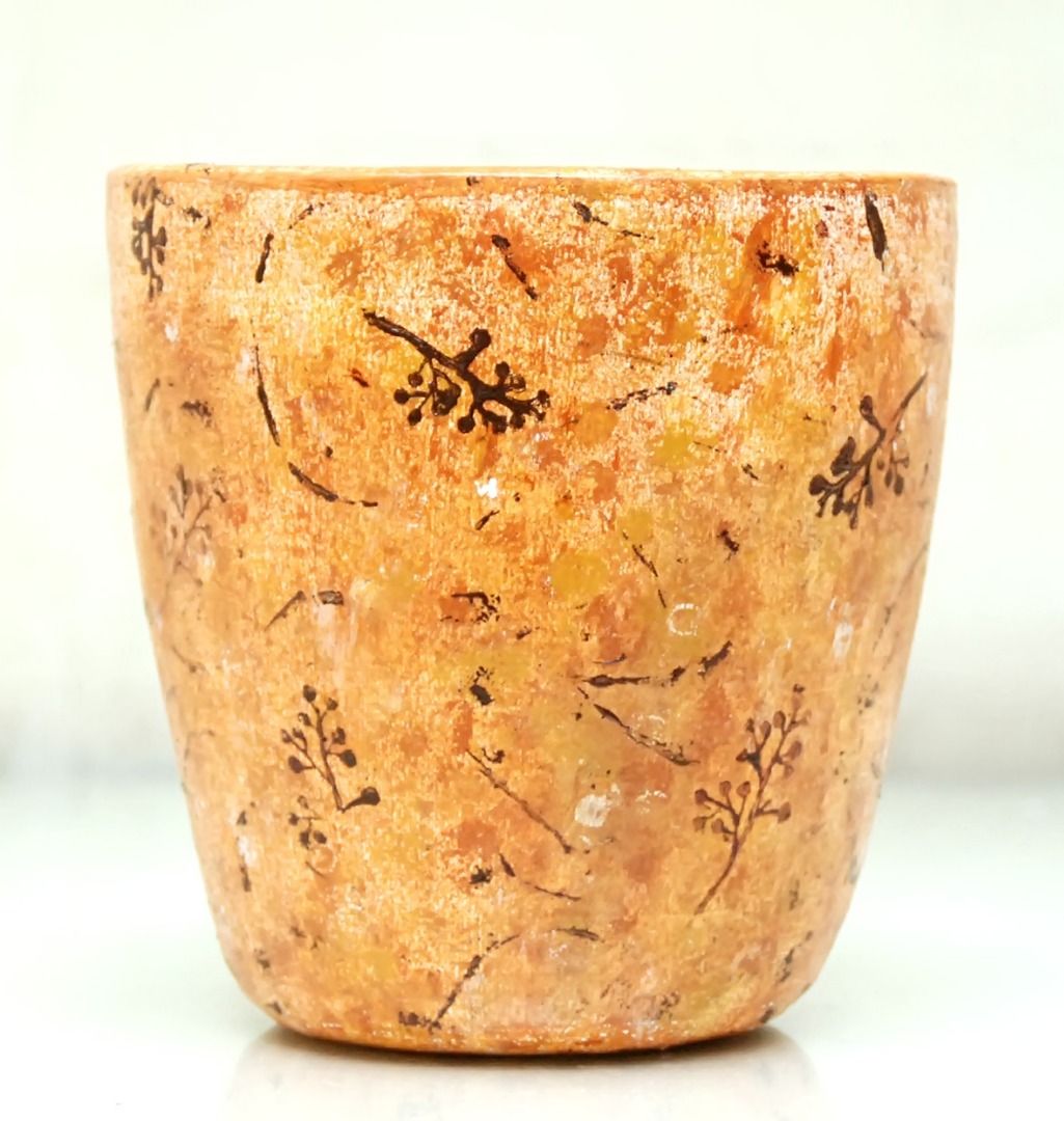 Pot Lukis Tanah Liat Gerabah Tabung D13 -T14 Abstrak BERGARANSI, Desain ...