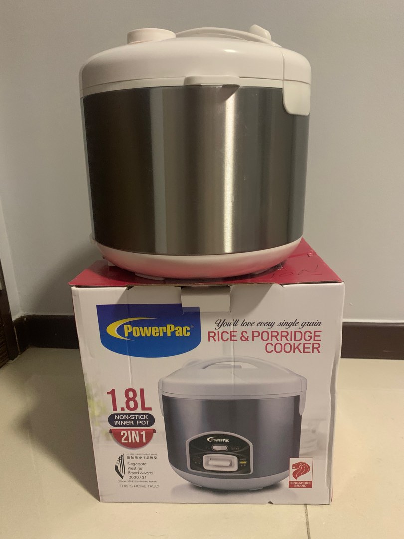 PowerPac Stainless Steel Rice Cooker, TV & Home Appliances, Kitchen ...