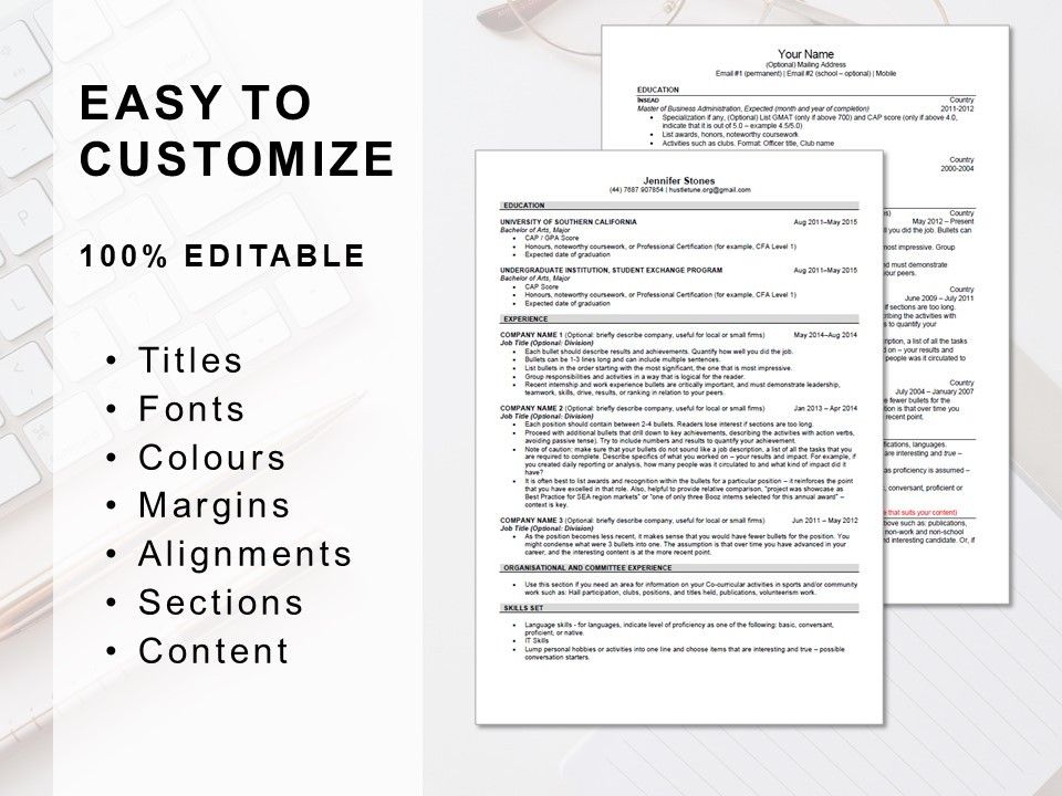 Professional Resume Template CV Template, Hobbies & Toys, Stationery ...
