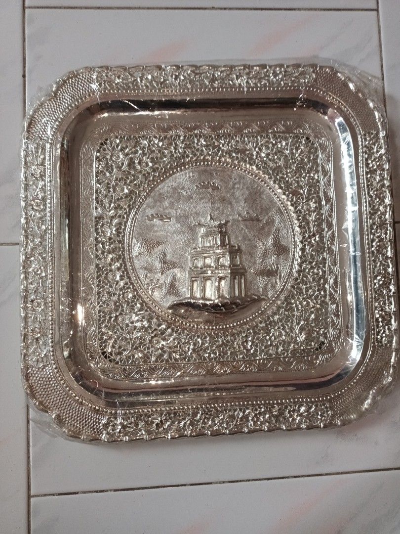 Pure Silver Serving Tray, Furniture & Home Living, Kitchenware ...