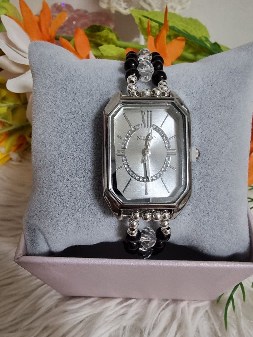 Push-Pull Gold Obsidian Fashion Bracelet Watch, Women's Fashion ...