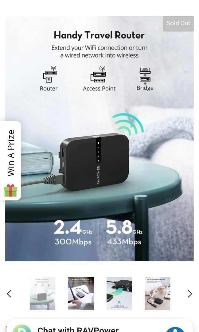 Ravpower file hub travel router, Computers & Tech, Parts & Accessories ...