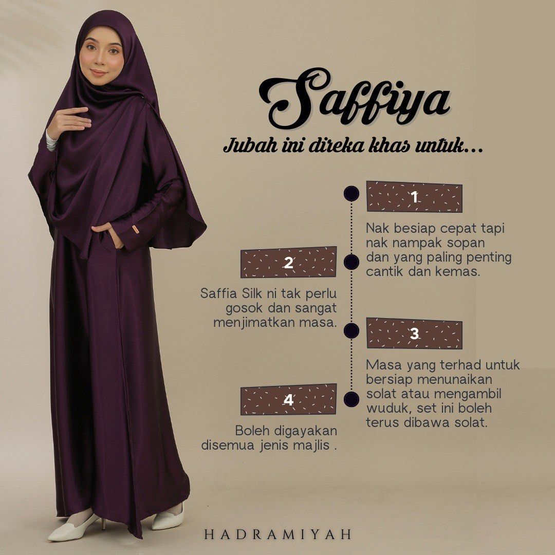 Saffiya, Women's Fashion, Muslimah Fashion, Kaftans & Jubahs on Carousell