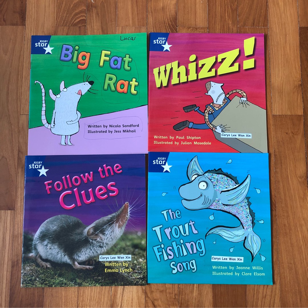 Set of 4 Rigby Star English story books phonics readers for children ...