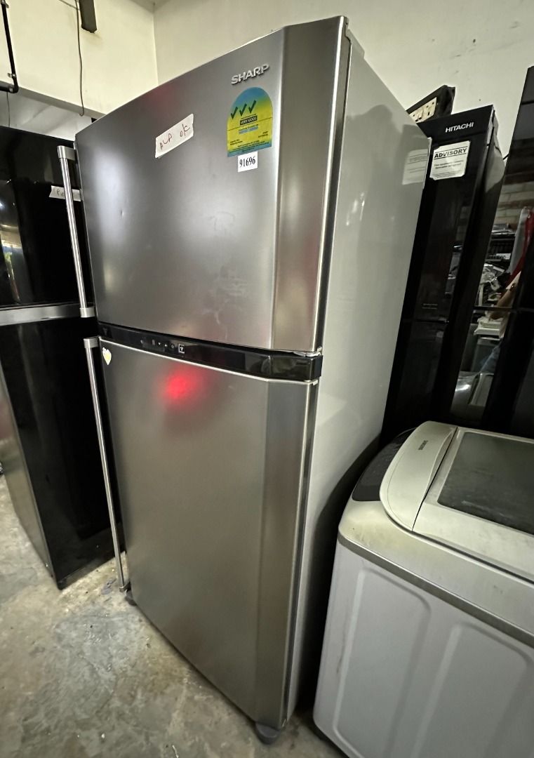 SHARP 555L 2-Door Fridge_SJ-PT55R-HS (91696), TV & Home Appliances ...