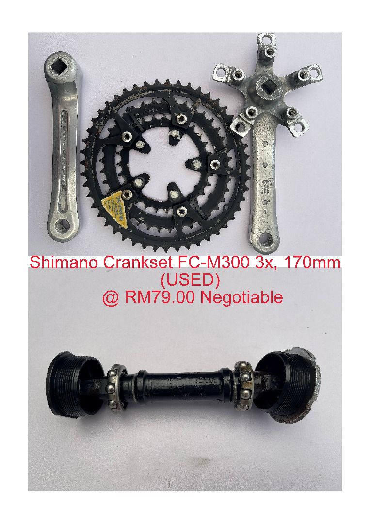 SOLD! - Shimano Crankset FC-M300, Sports Equipment, Bicycles & Parts ...