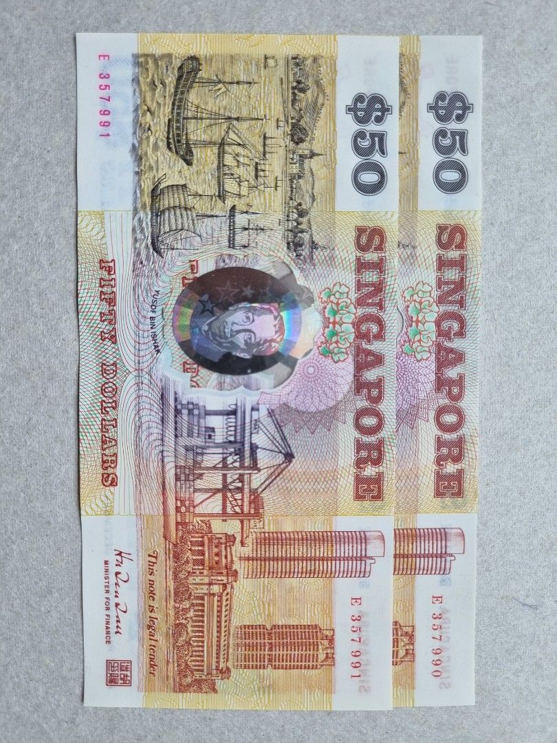 Singapore 50 dollar note, Hobbies & Toys, Memorabilia & Collectibles ...