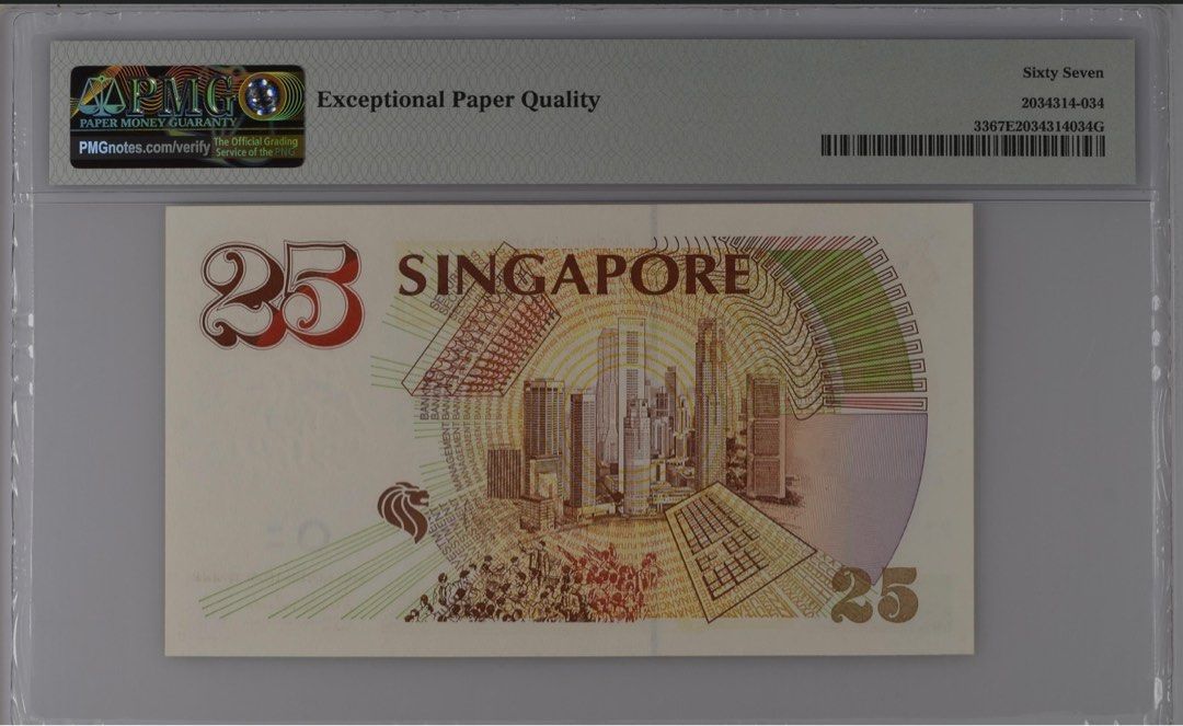 Singapore Commemorative 25 dollar $25 PMG, Hobbies & Toys, Memorabilia ...