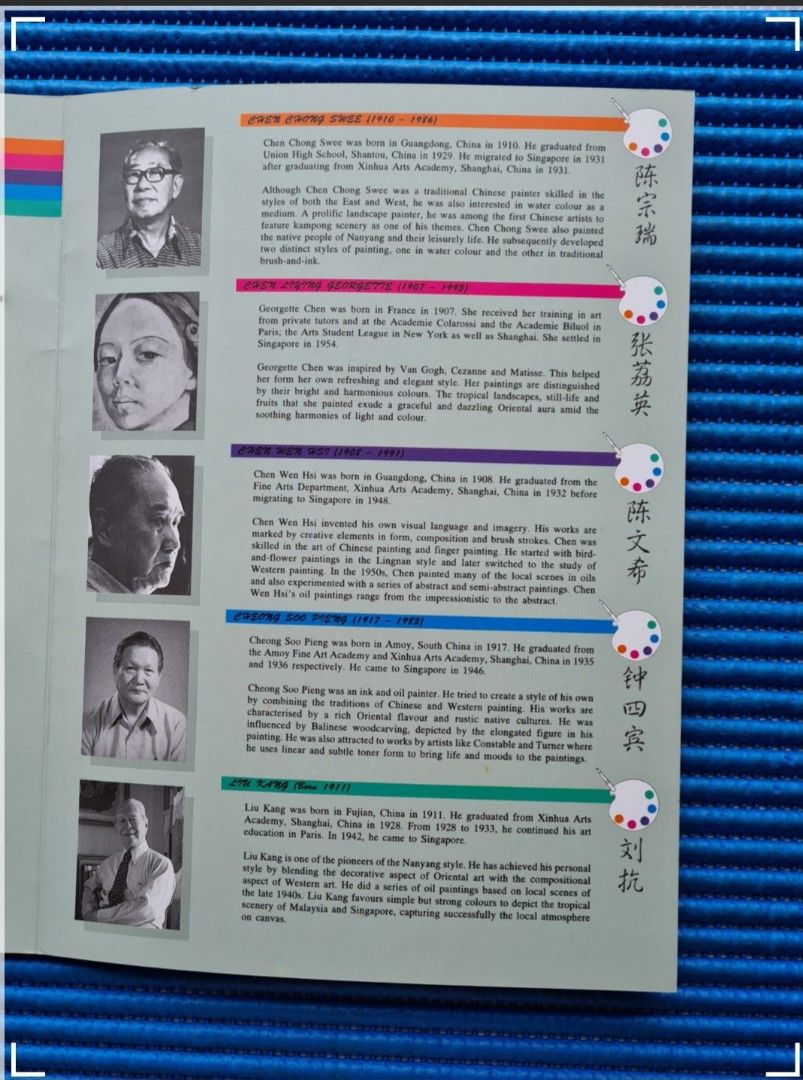 Singapore Pioneer Artists Liu Kang, Chen Chong Swee, Chen Wen Hsi ...