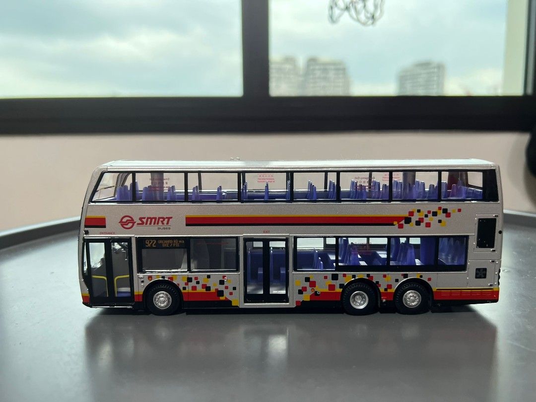 Singapore SMRT Die-cast Double Decker Bus Model, Hobbies & Toys ...