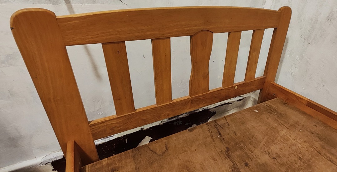 Single SOLID wood bed frame, Furniture & Home Living, Furniture, Bed ...