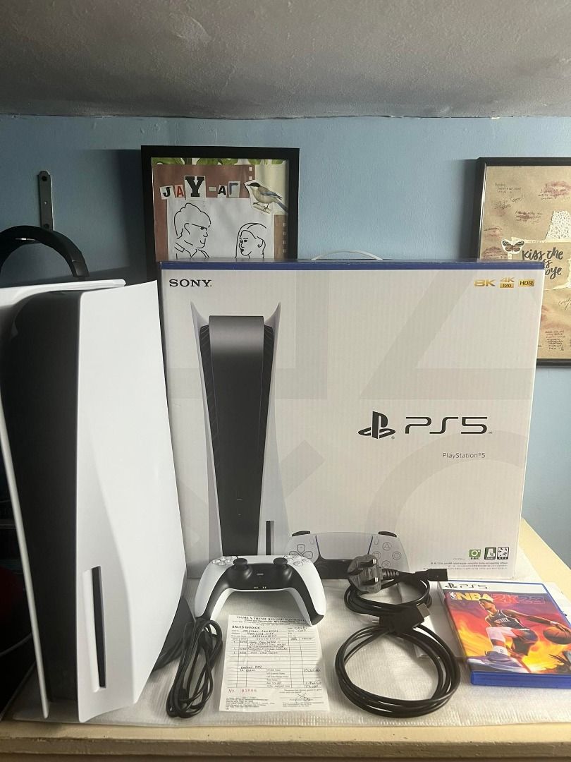 Sony Playstation 5 / PS5 Console Disc Edition with NBA 2k23, Video ...
