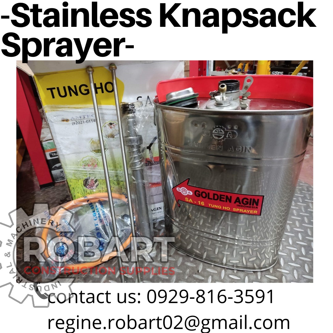 -Stainless Knapsack Sprayer-, Commercial & Industrial, Construction Tools & Equipment on Carousell