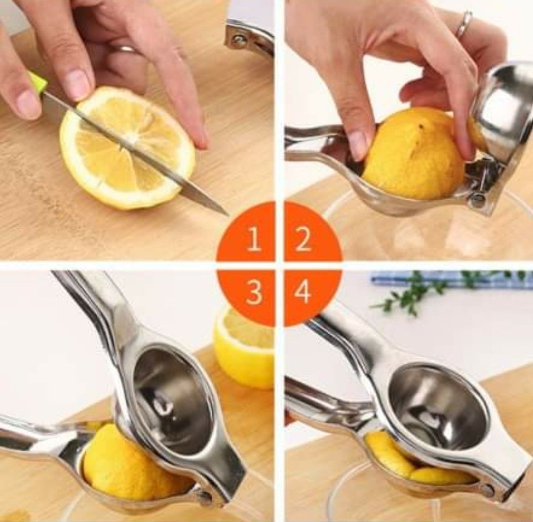 Stainless Steel Manual Hand Press Lemon Squeezer AS367, Furniture ...