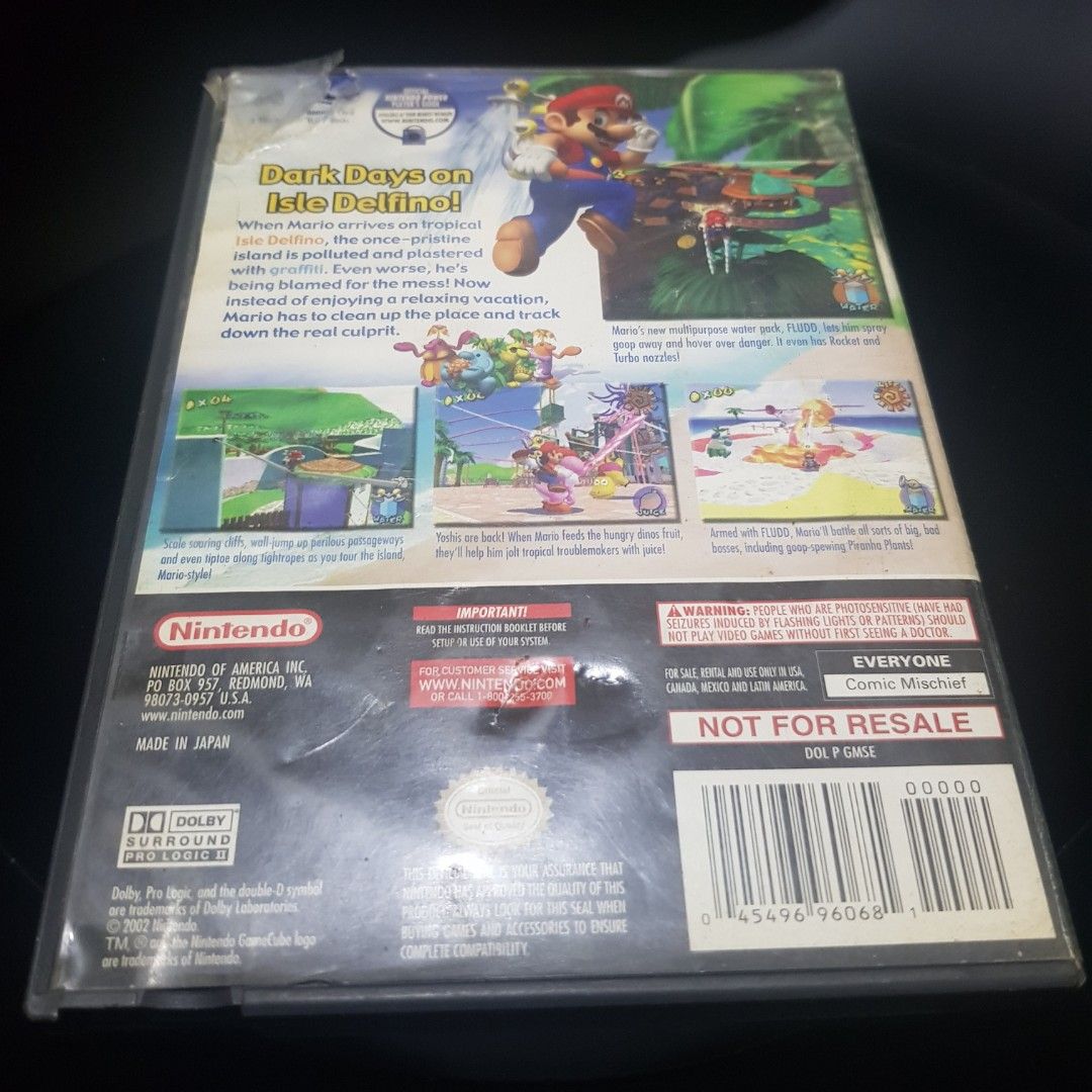 Super Mario Sunshine (GameCube), Video Gaming, Video Games, Nintendo on ...
