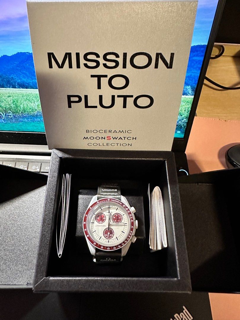 Swatch Omega Pluto, Luxury, Watches on Carousell