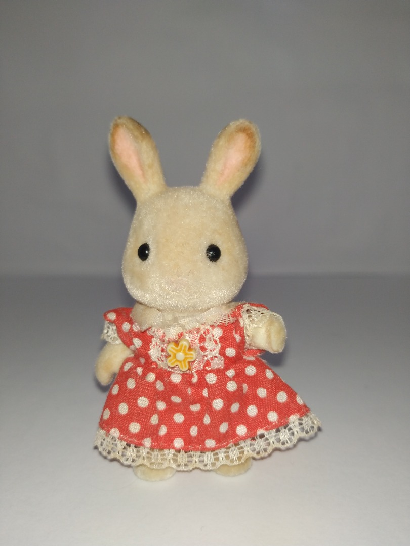 Sylvanian Families Calico Critters Freya Rabbits With Red Dresses ...