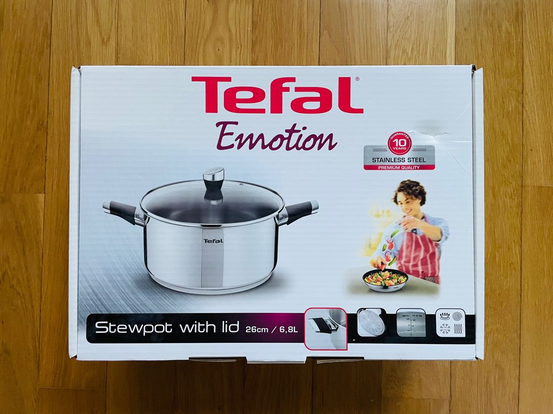 Tefal Emotion Stewpot with Lid 26cm / 6.8L (for induction), Furniture ...