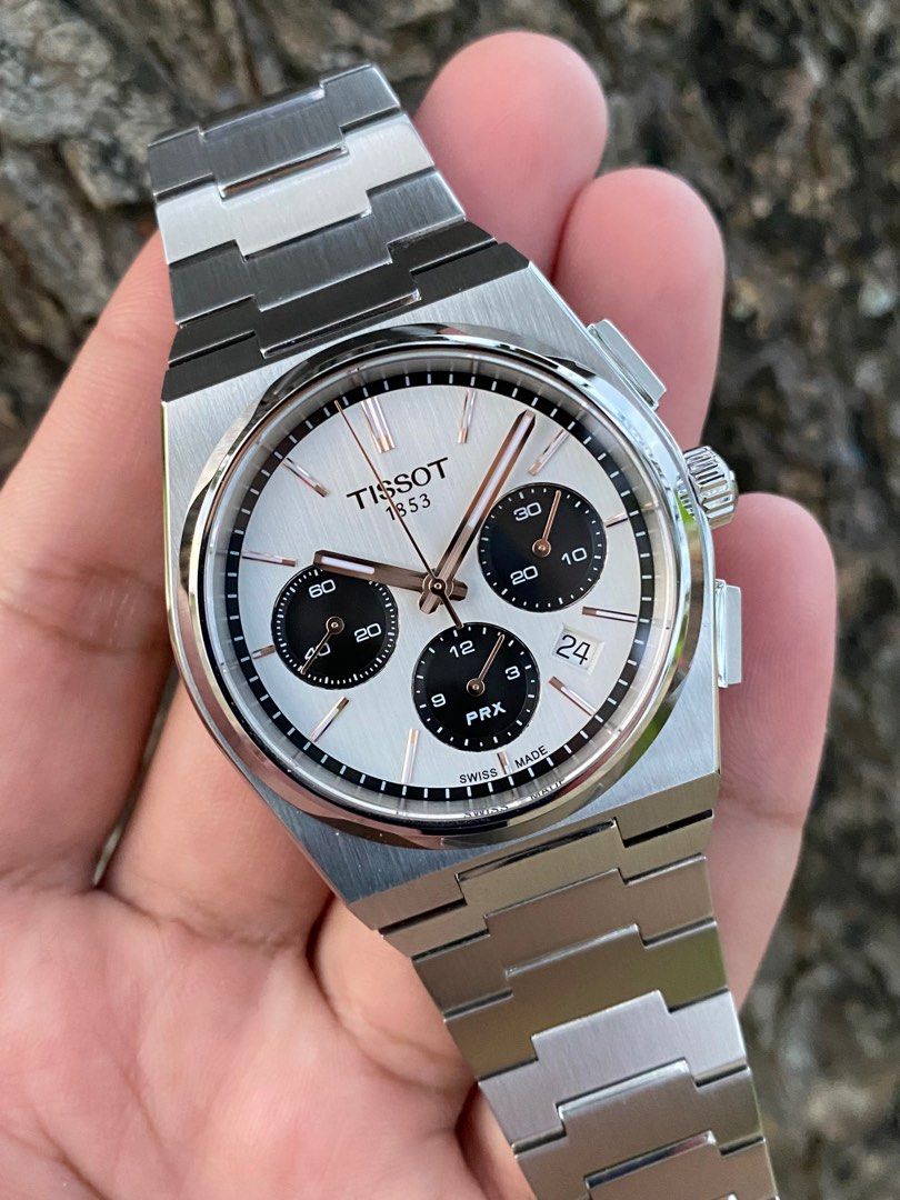 TISSOT PRX ‘Panda’ Rose-Gold Chronograph Date 42mm, Luxury, Watches on ...