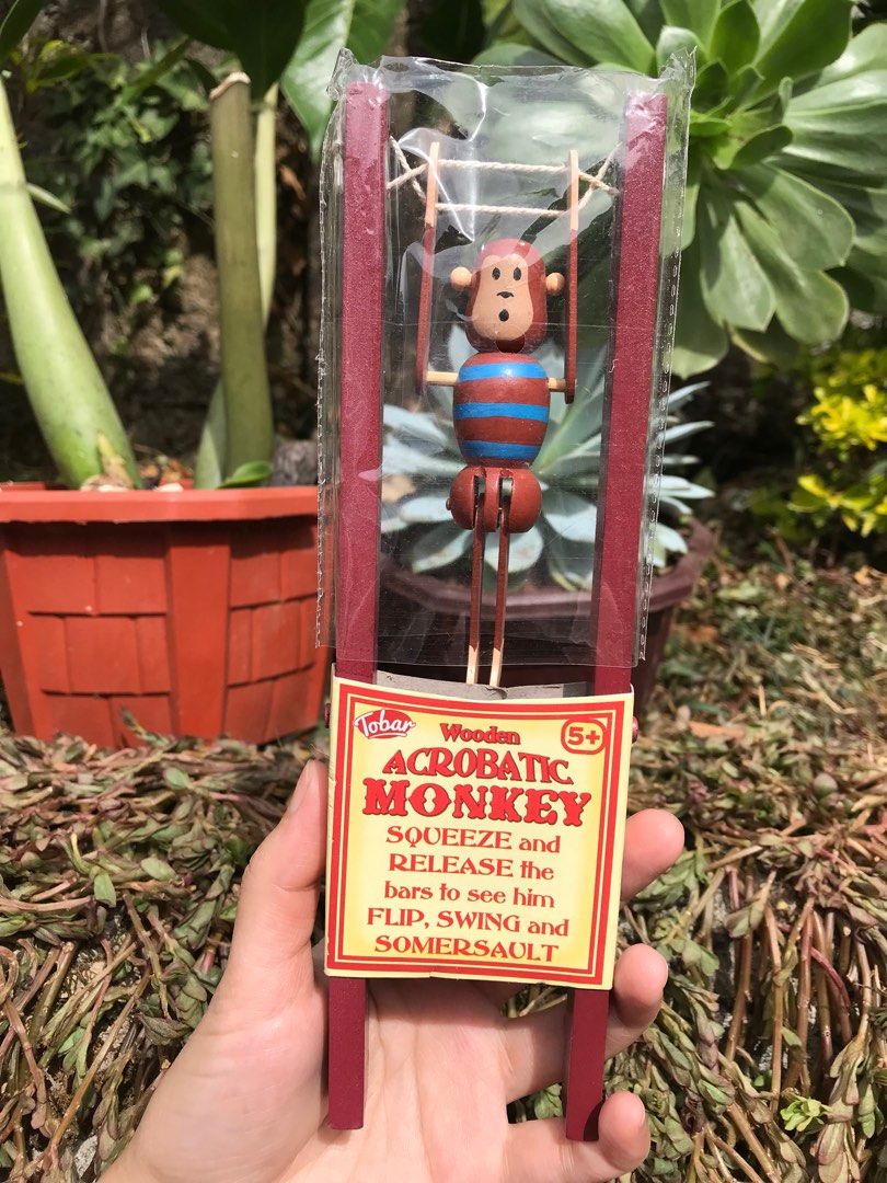 TOBAR WOODEN ACROBAT MONKEY TOY, Hobbies & Toys, Toys & Games on Carousell
