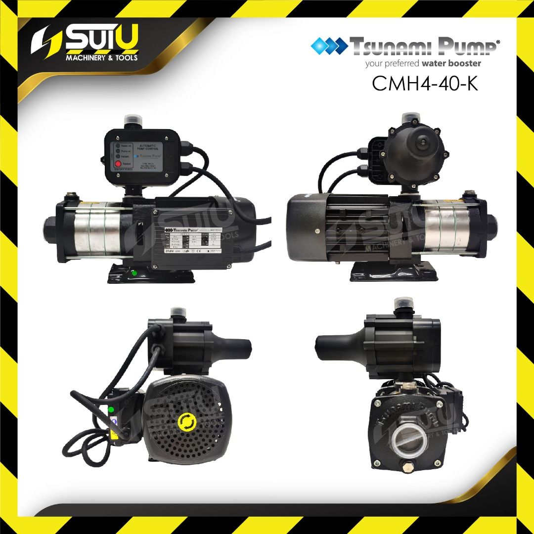 TSUNAMI PUMP CMH4-40K 1HP 10Bar Booster Pump 0.75kW 2900RPM, Everything ...