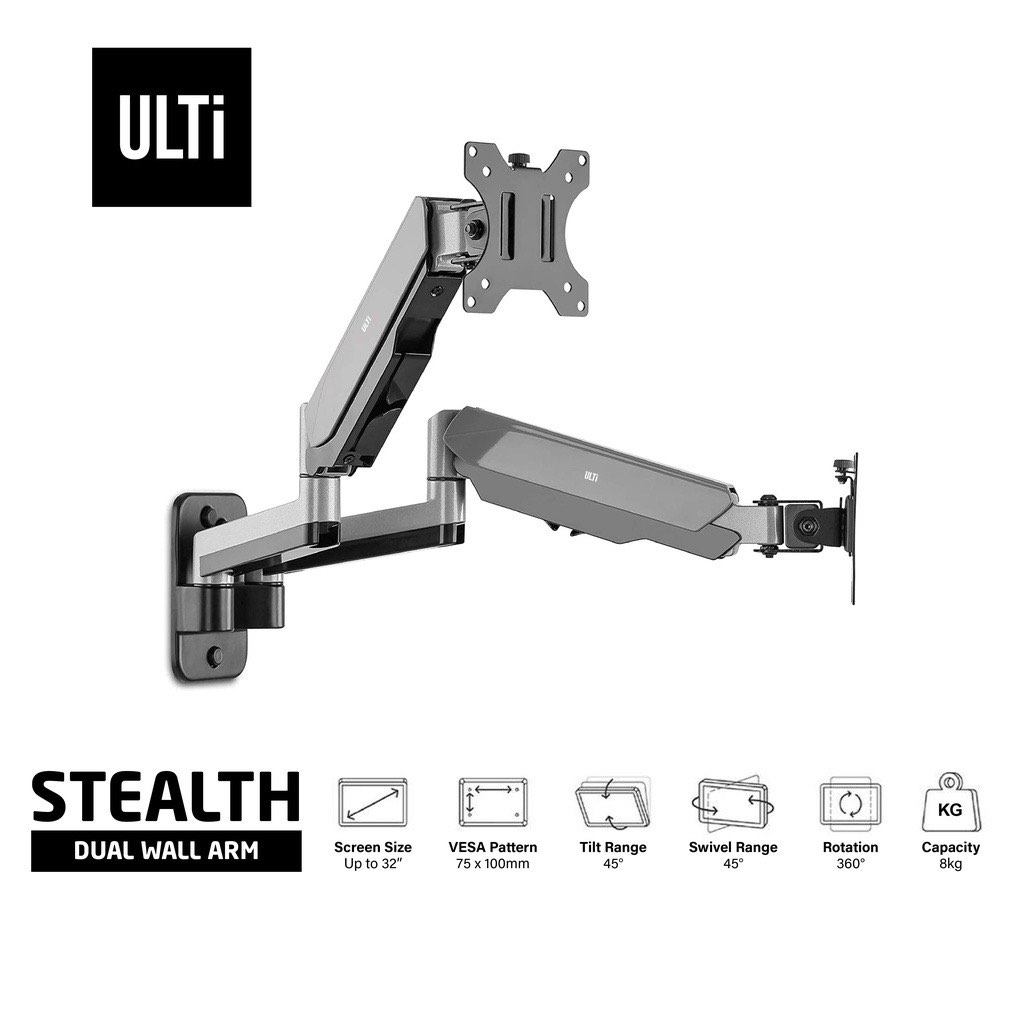 ULTI STEALTH dual monitor wall mount, Computers & Tech, Parts ...