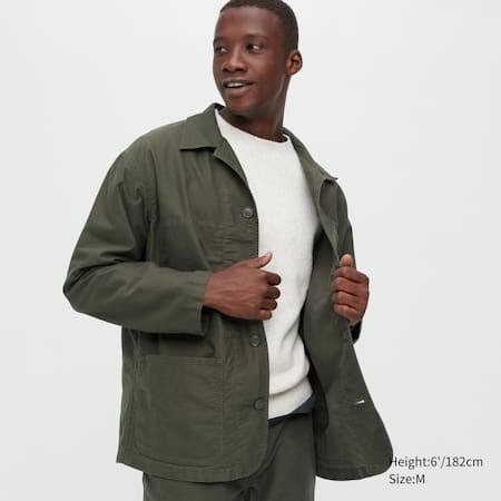 Uniqlo utility work jacket, Men's Fashion, Activewear on Carousell