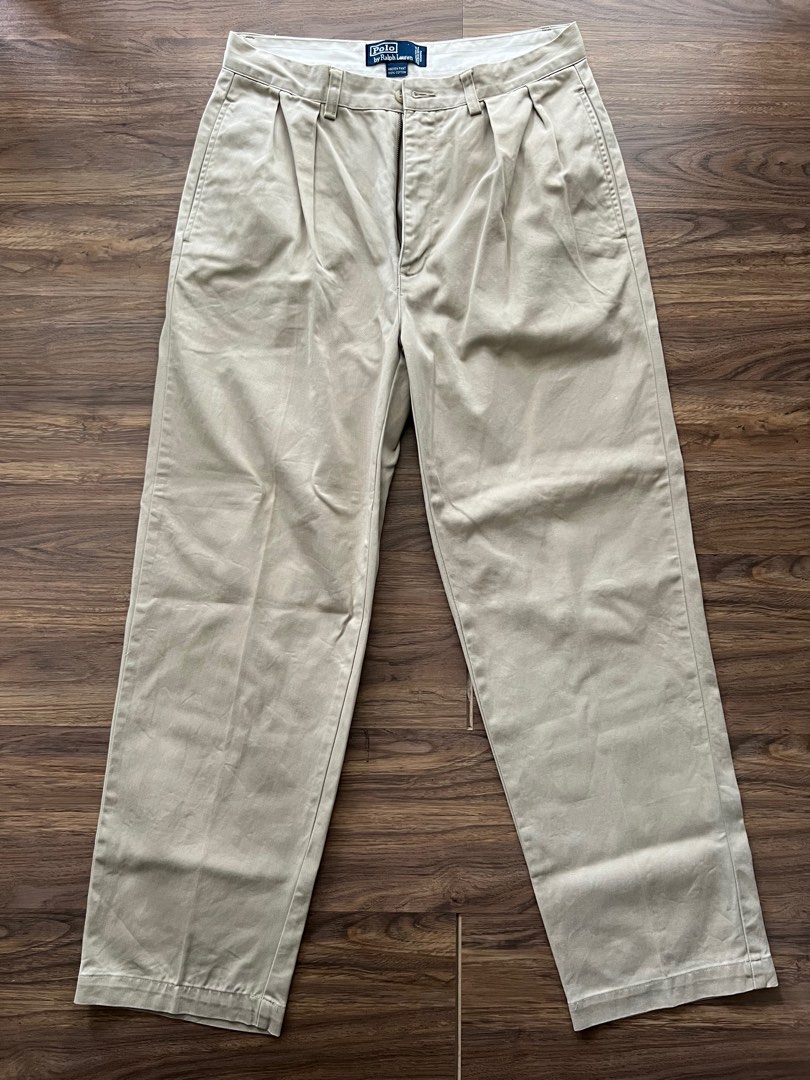 Vintage Ralph Lauren Double Pleated Andrew Pants, Men's Fashion ...