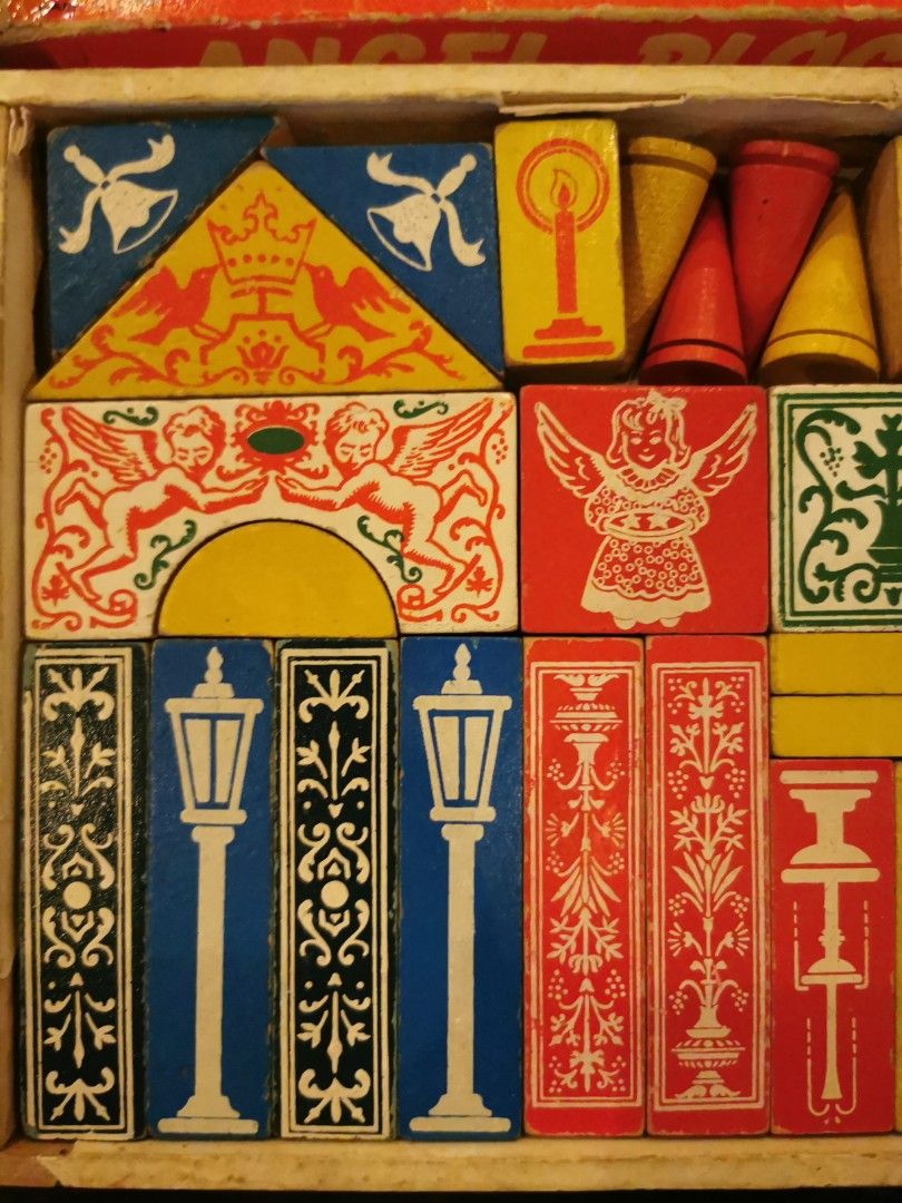 Vintage wooden block toy Compelet set Angel Block, Hobbies & Toys ...