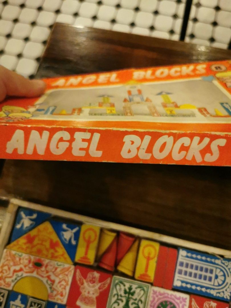 Vintage wooden block toy Compelet set Angel Block, Hobbies & Toys ...