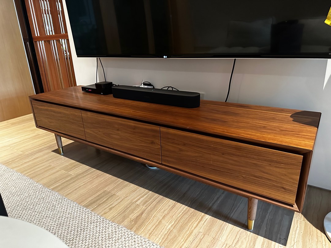 Walnut TV Console, Furniture & Home Living, Furniture, TV Consoles on ...