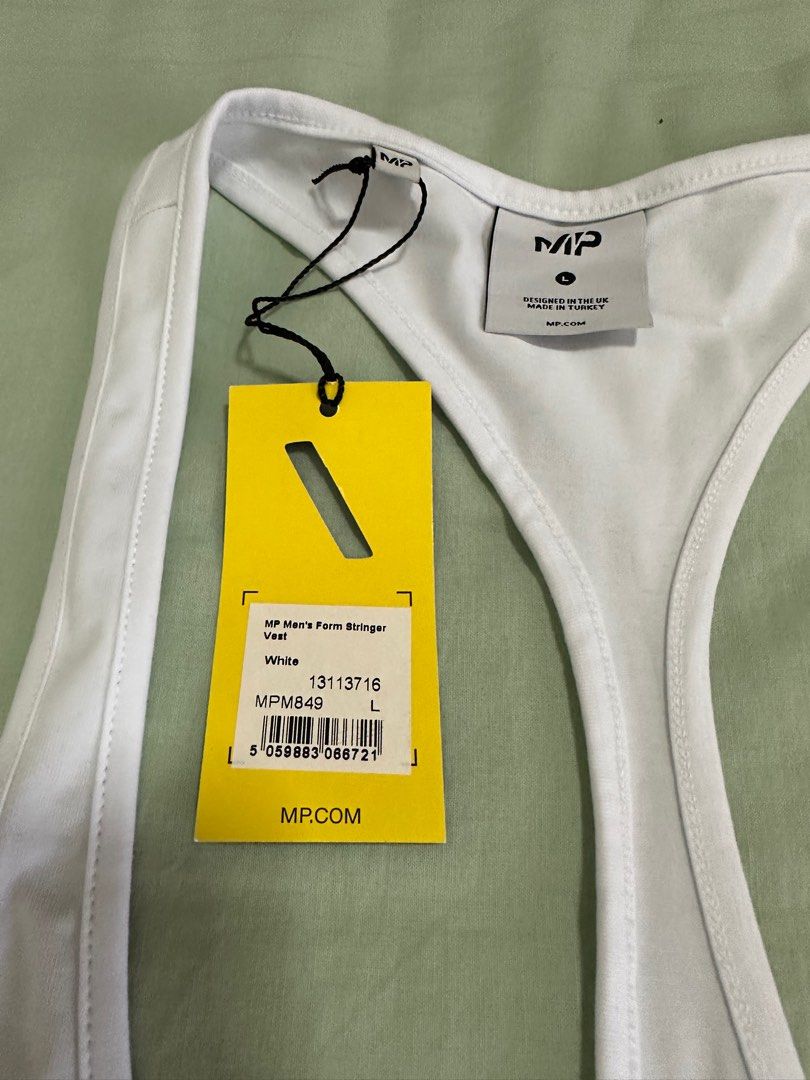 White Myprotein Form Stringer Singlet, Men's Fashion, Activewear on ...