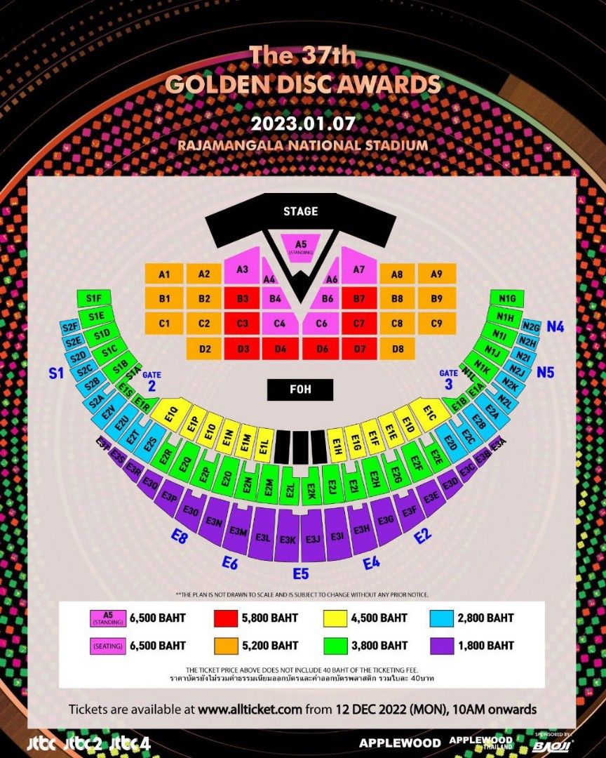 WTS GDA golden disc awards in bangkok tickets, Tickets & Vouchers, Event Tickets on Carousell