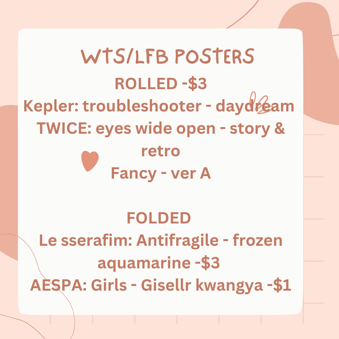 WTS/LFB POSTERS TWICE KEPLER KEP1ER LE SSERAFIM, Hobbies & Toys ...