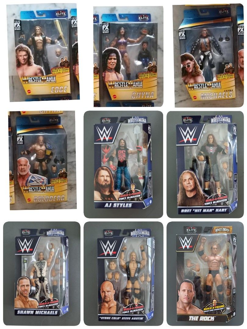 WWE Wrestlemania Elite Basic Matt Hardy Scott Hall Sasha Banks Kevin Owens Shawn Michaels Becky ...