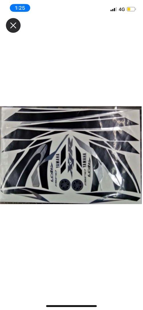 x1r custom sticker, Motorcycles, Motorcycle Accessories on Carousell