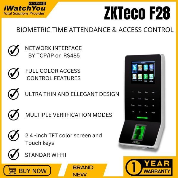 ZKTeco F28 Biometric Time Attendance & Access Control, Furniture & Home ...