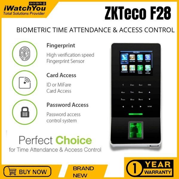 ZKTeco F28 Biometric Time Attendance & Access Control, Furniture & Home ...