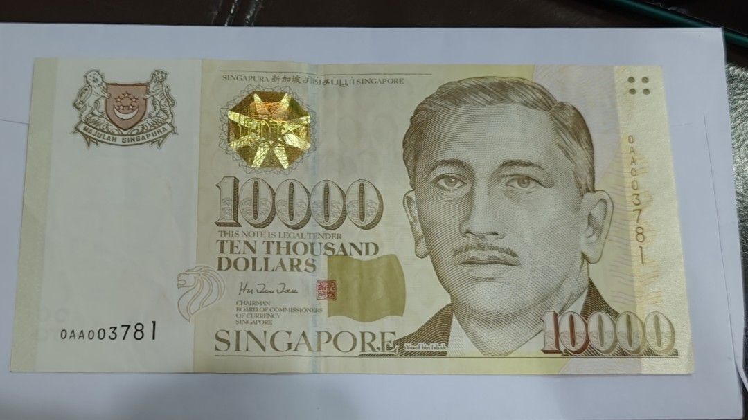 $10,000 SGD note, Hobbies & Toys, Memorabilia & Collectibles, Currency ...