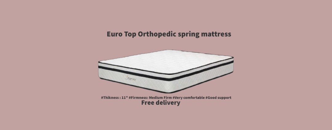 11"Euro Top Orthopedic Spring Mattress Available #Free Delivery ...
