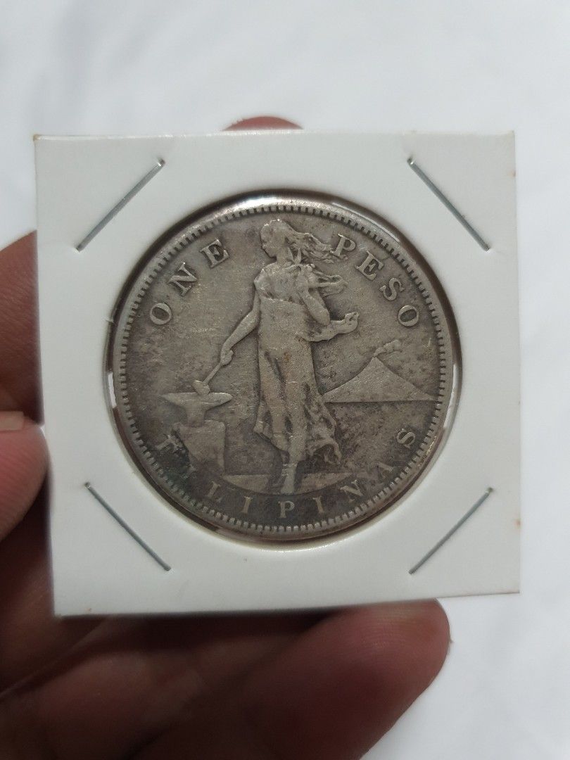 1908 one peso US-Phil Filipinas old silver coin, Hobbies & Toys ...