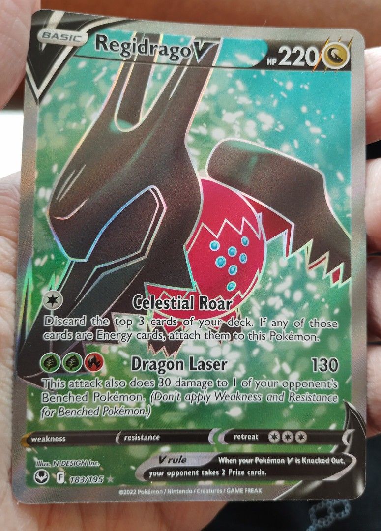 1x Regidrago V 183/195 Full Art Ultra Rare Sword & Shield Silver Tempest Card For $12 !, Hobbies ...