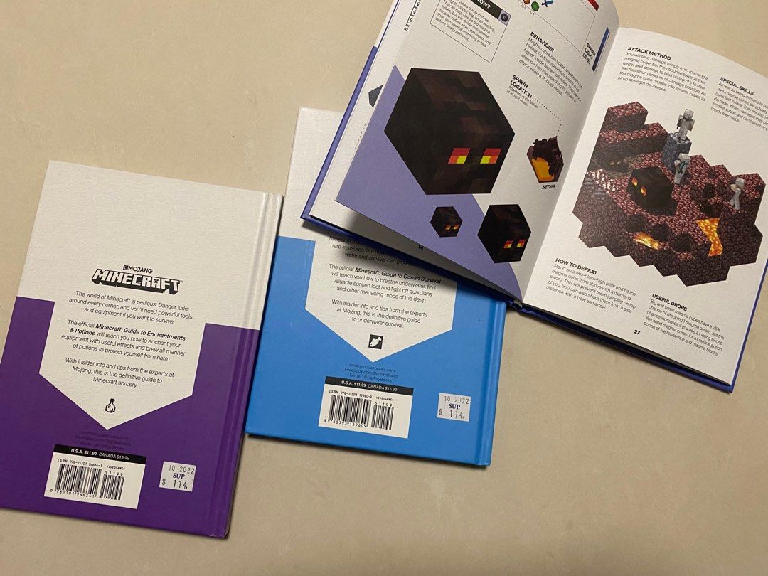 全新 Minecraft guide book ocean, 興趣及遊戲, 書本 & 文具, 小說 & 故事書 - Carousell